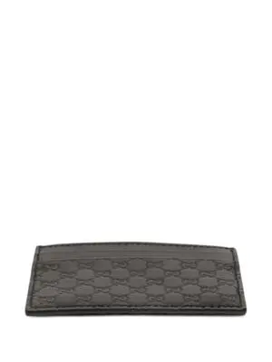 Gucci 2016-2026 Microguccissima Card Holder - Black