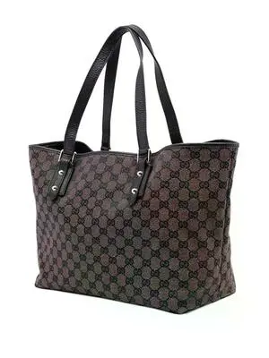 Gucci Gg Canvas Tote Bag - Brown