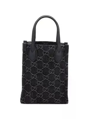 Gucci Vertical Gg Denim Mini Tote Bag