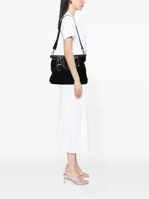 Prada Saffiano Trimmed Tessuto Satchel