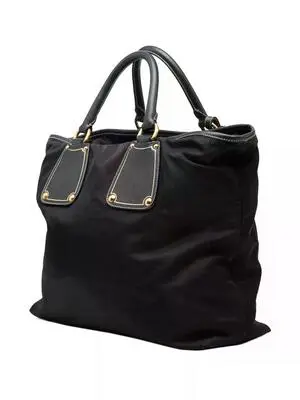 Prada Saffiano Trimmed Tessuto Satchel