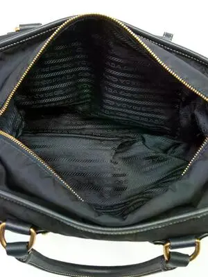Prada Saffiano Trimmed Tessuto Satchel