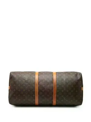 LOUIS VUITTON 1990s Monogram Keepall Bandouliere 60 Travel Bag - Brown