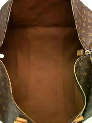 LOUIS VUITTON 1990s Monogram Keepall Bandouliere 60 Travel Bag - Brown