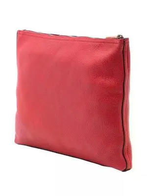 Gucci Medium Leather Logo Clutch Bag