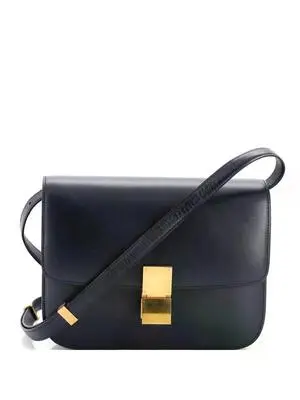 Celine Classic Box Smooth Leather Medium Crossbody Bag - Blue