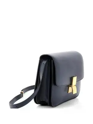 Celine Classic Box Smooth Leather Medium Crossbody Bag - Blue