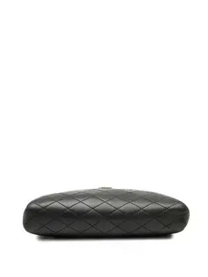 Saint Laurent Mini Quilted Lambskin Gaby Zippered Pouch Crossbody Bag - Black