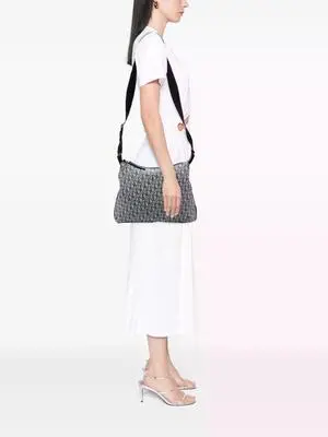 Dior 2002 Diorissimo Trotter Canvas Crossbody Bag - Blue