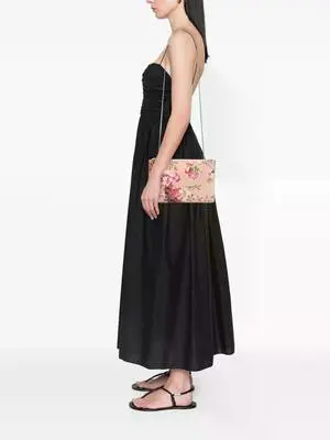 Gucci Calfskin Blooms Chain Clutch Shoulder Bag