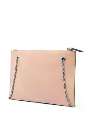 Gucci Calfskin Blooms Chain Clutch Shoulder Bag