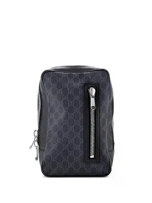 Gucci Soft Zip Sling Bag Gg Coated Canvas