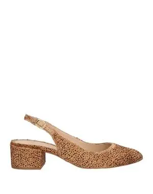 Cosmoparis Leather Leopard Print Slingback Pumps