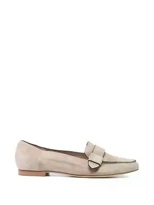 ANNA F. Knot-detail Loafers - Neutrals
