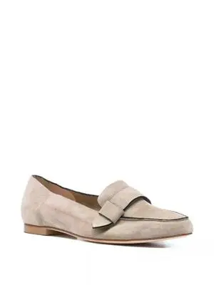 ANNA F. Knot-detail Loafers - Neutrals