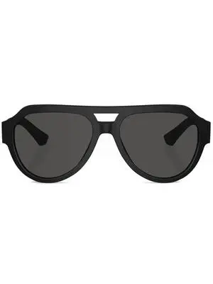 Dolce & Gabbana Logo-engraved Sunglasses - Black