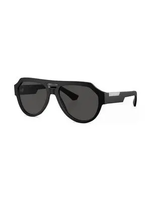 Dolce & Gabbana Logo-engraved Sunglasses - Black