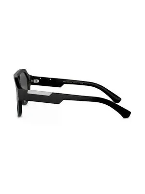Dolce & Gabbana Logo-engraved Sunglasses - Black