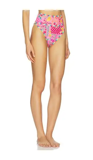 Beach Riot Carlotta Highwaist Bikini Bottom - Passion Fruit