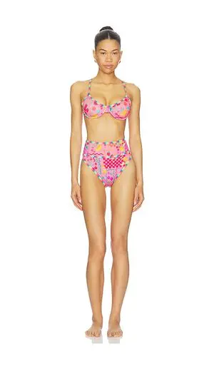 Beach Riot Carlotta Highwaist Bikini Bottom - Passion Fruit
