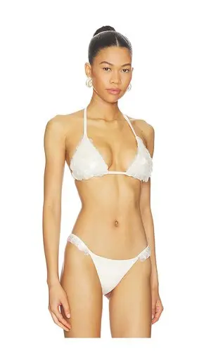 Devon Windsor Cali Embellished Triangle Bikini Top