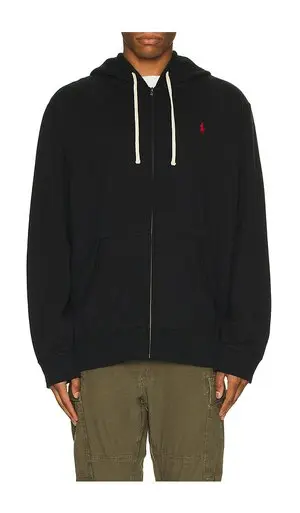 Polo Ralph Lauren Full Zip Fleece Lined Hoodie - Black