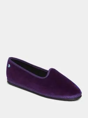 PIEDATERRE Modigliani Velvet Flats - Purple