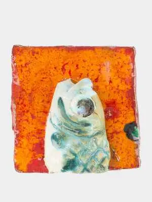 Studio Bongard 3d Sardine Head Tile Sculpture