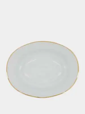 GINORI 1735 Oriente Italiano Oval Salad Bowl - Pink