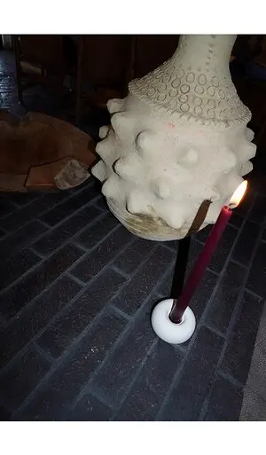 HUEGAH HOME Noa Candlestick Holder In White