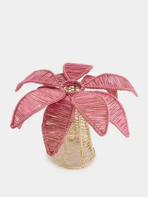 Coro Cora Palm Tree Iraca Small Candle Holder - Pink