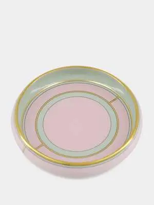 GINORI 1735 Rosa Porcelain Diva Round Tray - Pink