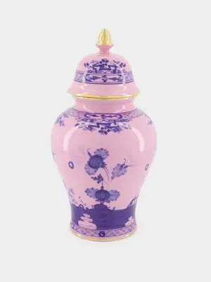 GINORI 1735 Oriente Italiano Azalea Potiche Vase - Pink