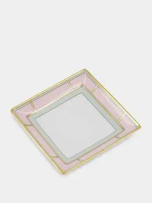 GINORI 1735 Rosa Porcelain Diva Square Tray