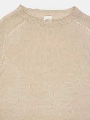 120% Lino Safari Linen Long-sleeve Shirt - Orange