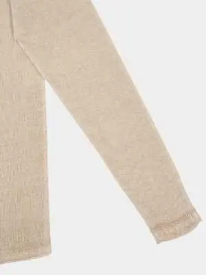 120% Lino Safari Linen Long-sleeve Shirt - Orange