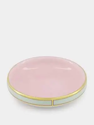 GINORI 1735 Rosa Porcelain Diva Butter Dish - Pink