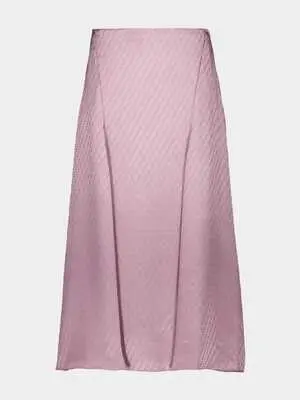Fendi Ff Silk Skirt - Pink