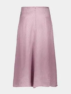 Fendi Ff Silk Skirt - Pink