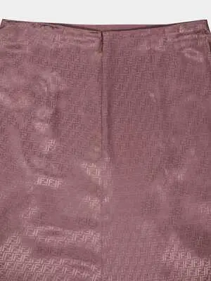 Fendi Ff Silk Skirt - Pink