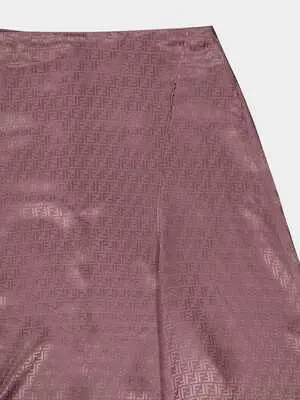 Fendi Ff Silk Skirt - Pink