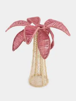Coro Cora Palm Tree Iraca Large Candle Holder - Pink