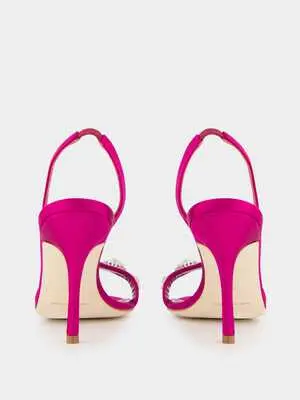 Manolo Blahnik Embellished Slingback Sandals - Pink
