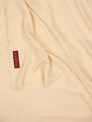 Gucci Gg Wool Silk Jacquard Shawl