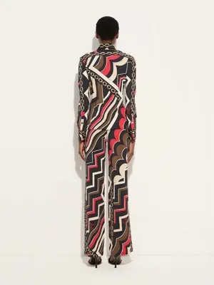 Emilio Pucci Istrice Print Straight-leg Trousers - Pink