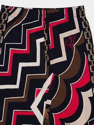Emilio Pucci Istrice Print Straight-leg Trousers - Pink