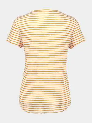 FRAME Striped Relaxed Fit T-shirt - Orange