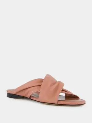 Paris Texas Nappa Leather Flat Sandals - Pink