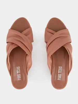 Paris Texas Nappa Leather Flat Sandals - Pink