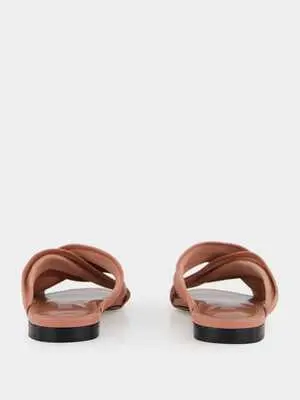 Paris Texas Nappa Leather Flat Sandals - Pink